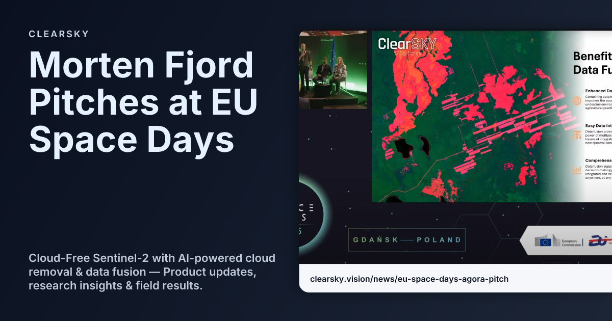 Morten Fjord Pitches at EU Space Days | ClearSKY News